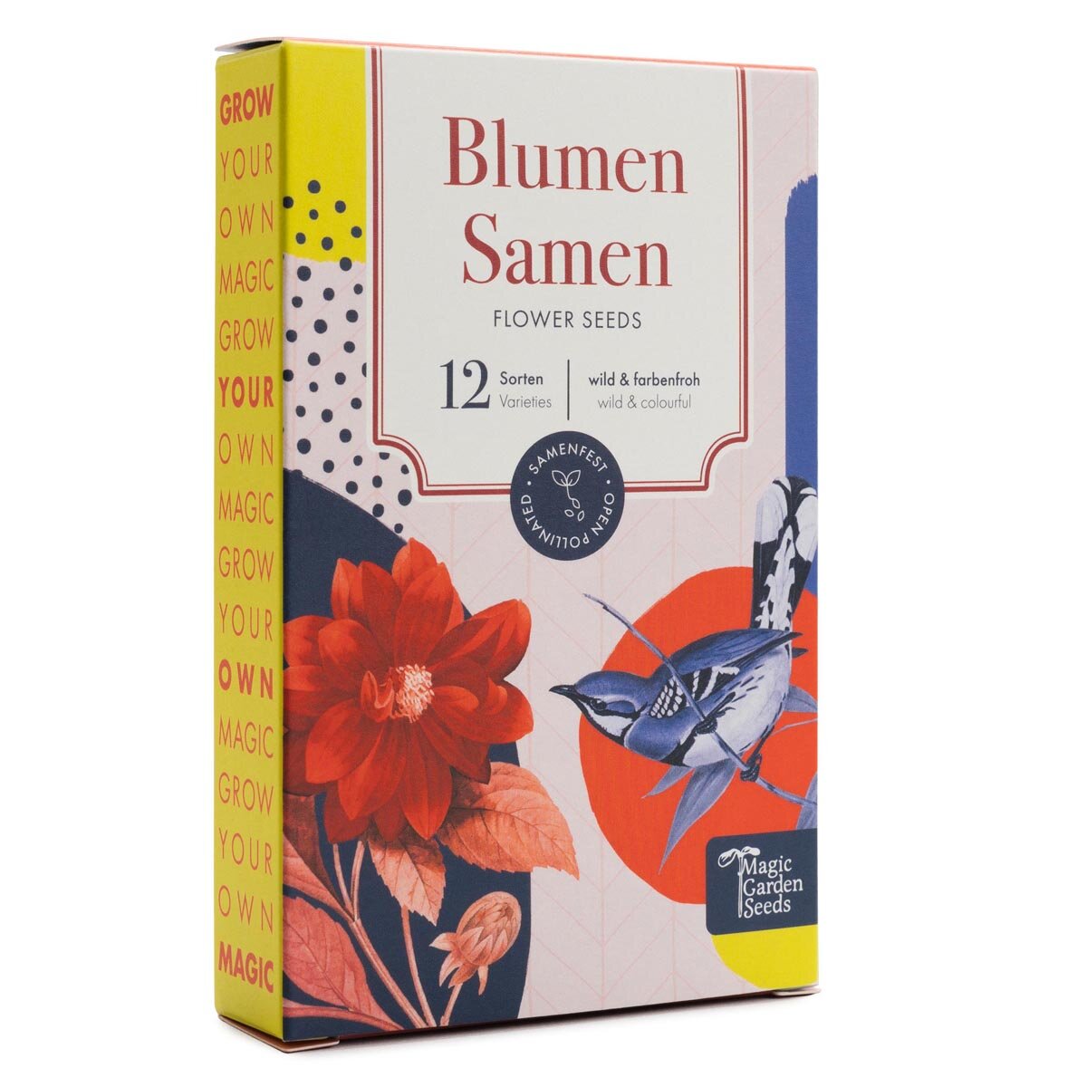 Blumensamen - 12 samenfeste bunte Blumensorten für den Garten, das ...